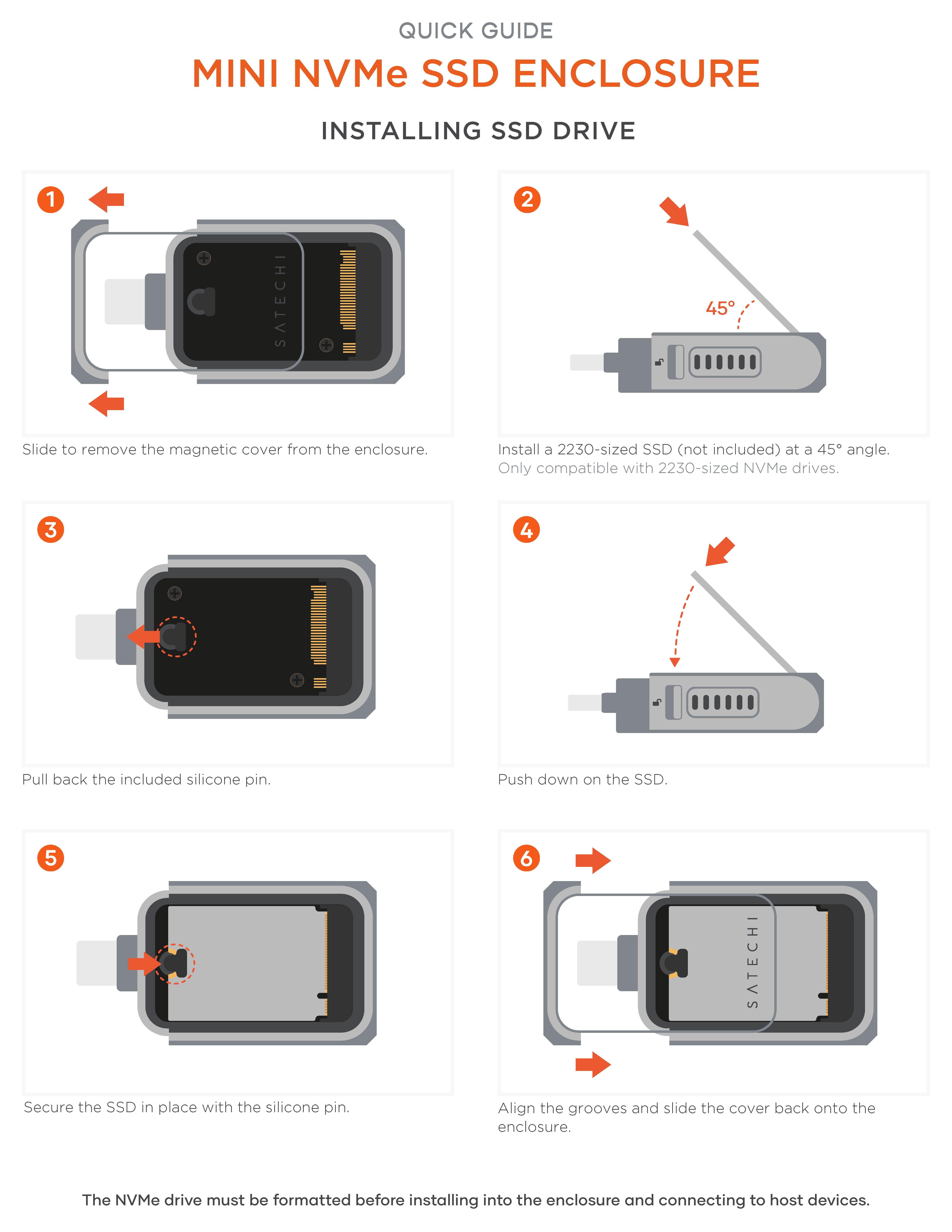 Quick Start Guide - Mini NVMe SSD Enclosure | ST-E2230M – Satechi